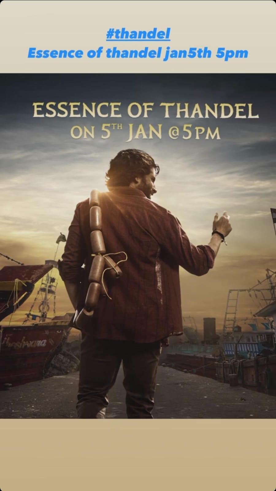 Naga Chaitanya unveils intriguing poster from his upcoming movie ’Thandel’